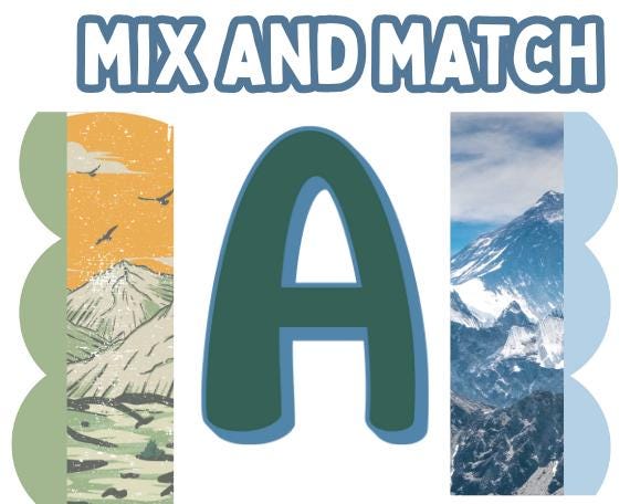 Mountain Bulletin Board Letters and Borders L Mountain Door Decor L ...