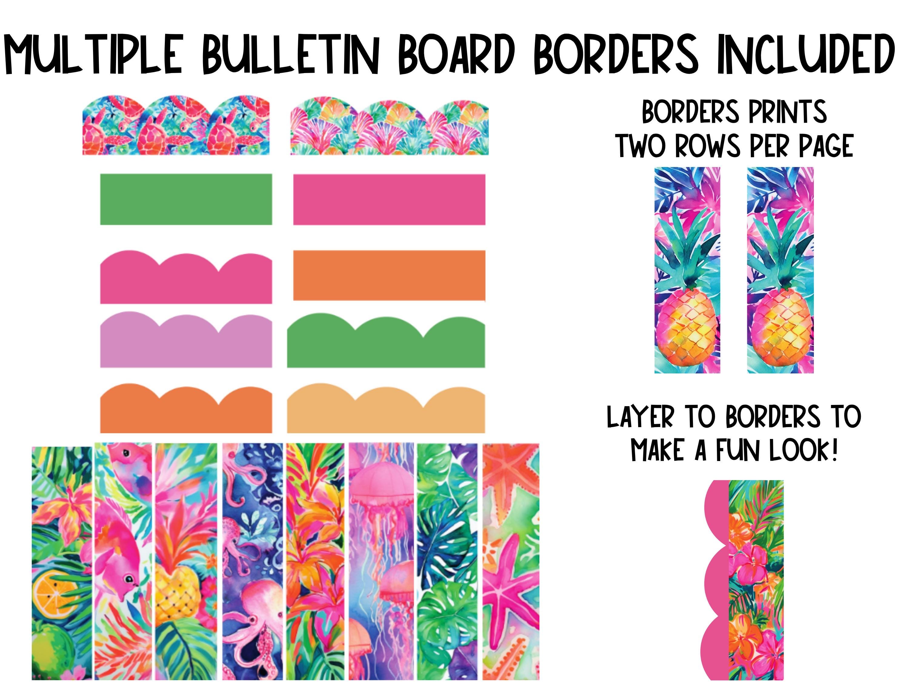Tropical Bulletin Board Bundle | Beach Classroom Decor | Editable ...