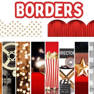 Hollywood Bulletin Board Letters and Borders L Hollywood Door Decor L ...