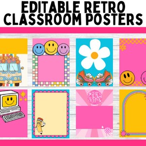 Retro Classroom Decor L Retro Posters for Bulletin Board or Classroom ...