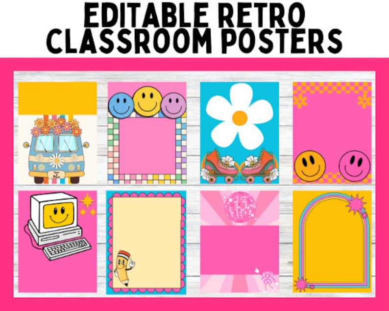Retro Classroom Decor L Retro Posters for Bulletin Board or Classroom ...