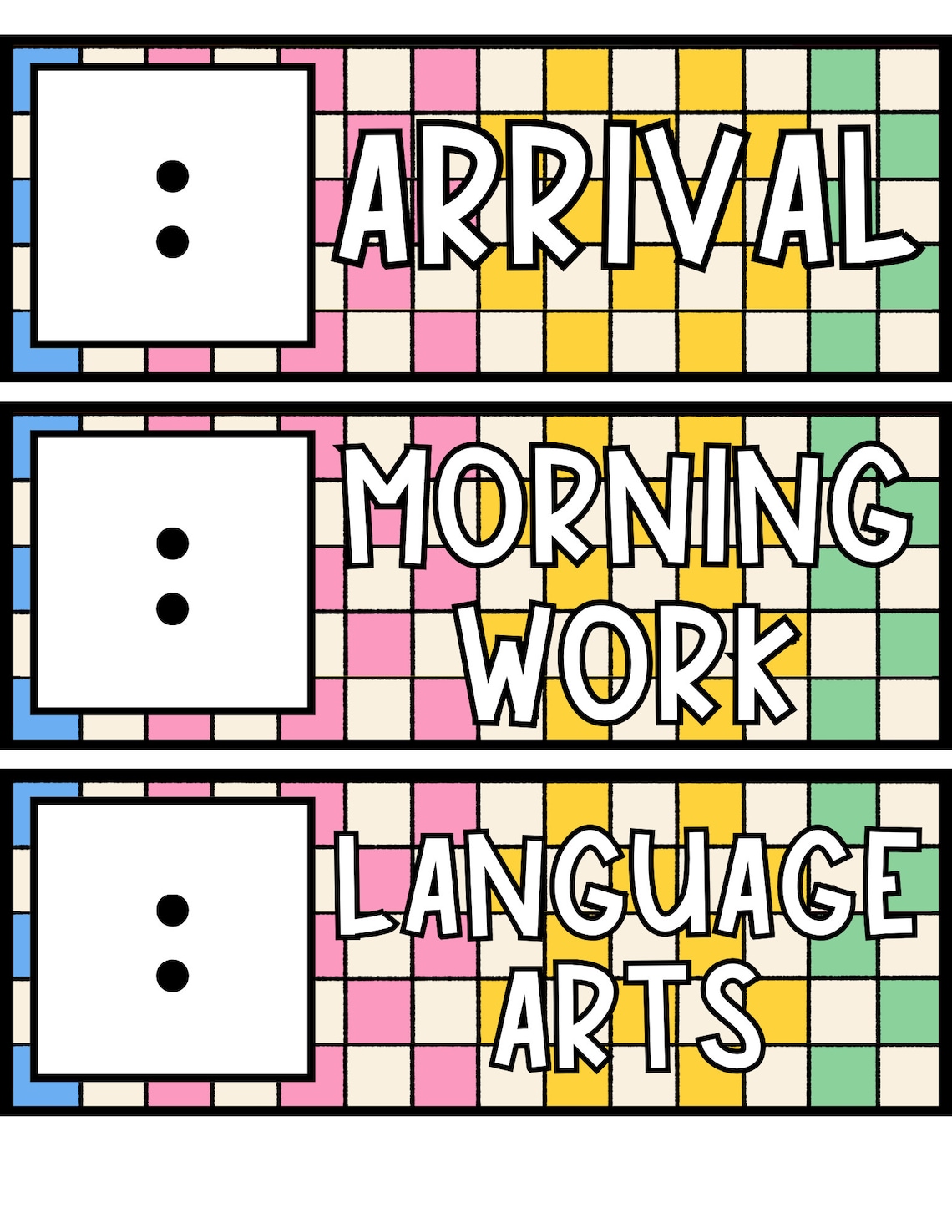 Groovy Classroom Schedule Set L Retro Classroom Daily Schedule Display ...