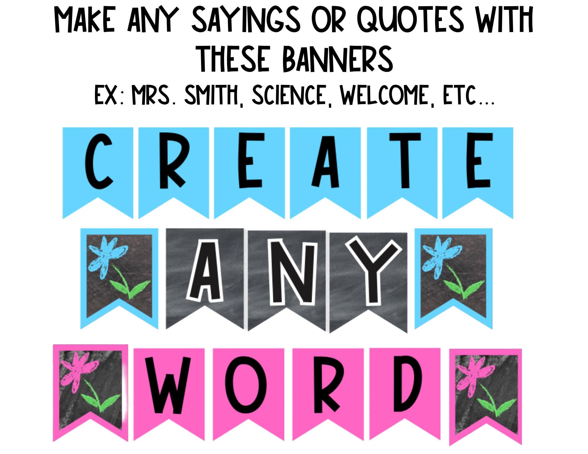 Chalkboard Bulletin Board Bundle | Editable Printable Classroom Decor ...