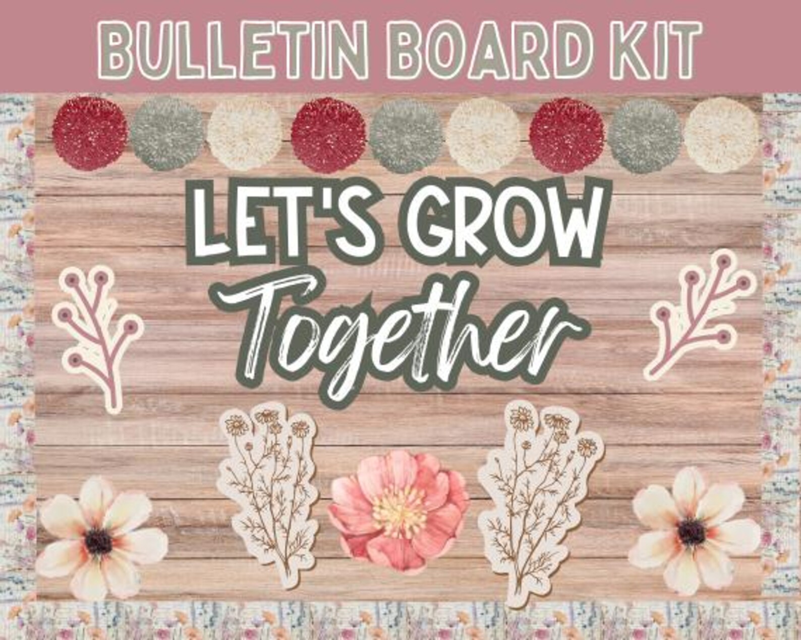 Wildflowers Bulletin Board Kit L Wildflowers Bulletin Board Set L ...