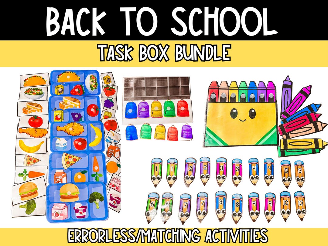 Back to School Life Skills Task Box Bundle L Special Education ...
