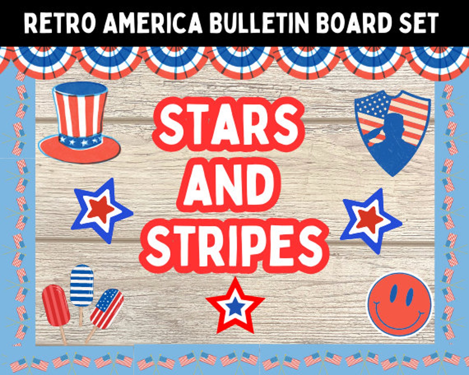 Retro Bulletin Board Kit Bundle for ENTIRE YEAR Disco Class Theme Decor ...