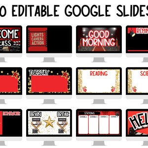 Hollywood Bulletin Board Bundle | Editable Classroom Decor | Movie ...