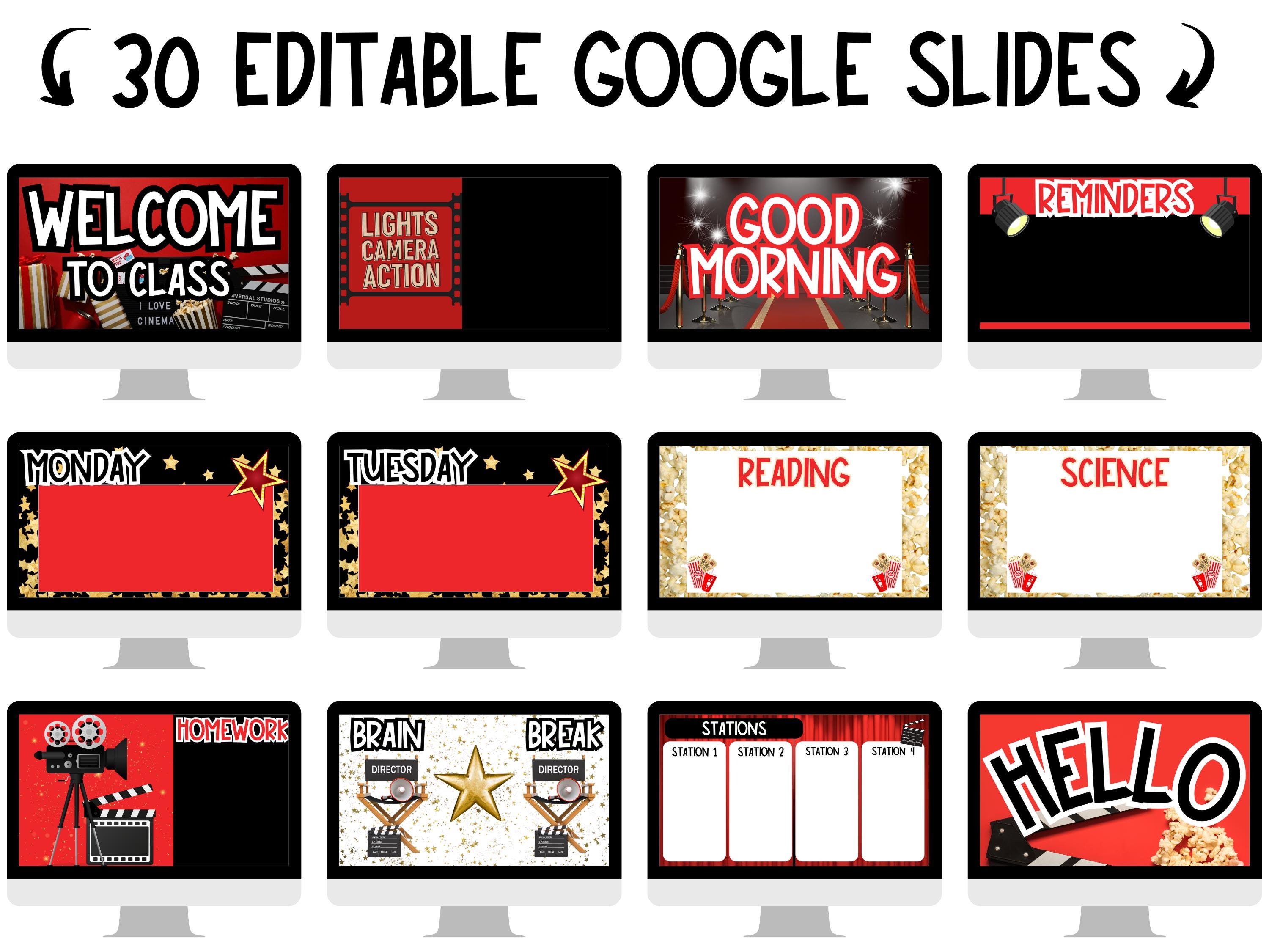 Hollywood Bulletin Board Bundle | Editable Classroom Decor | Movie ...