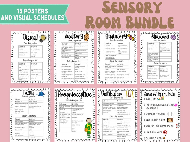 Sensory Room Bundle of Resources L Special Education Decor L OT Sensory ...