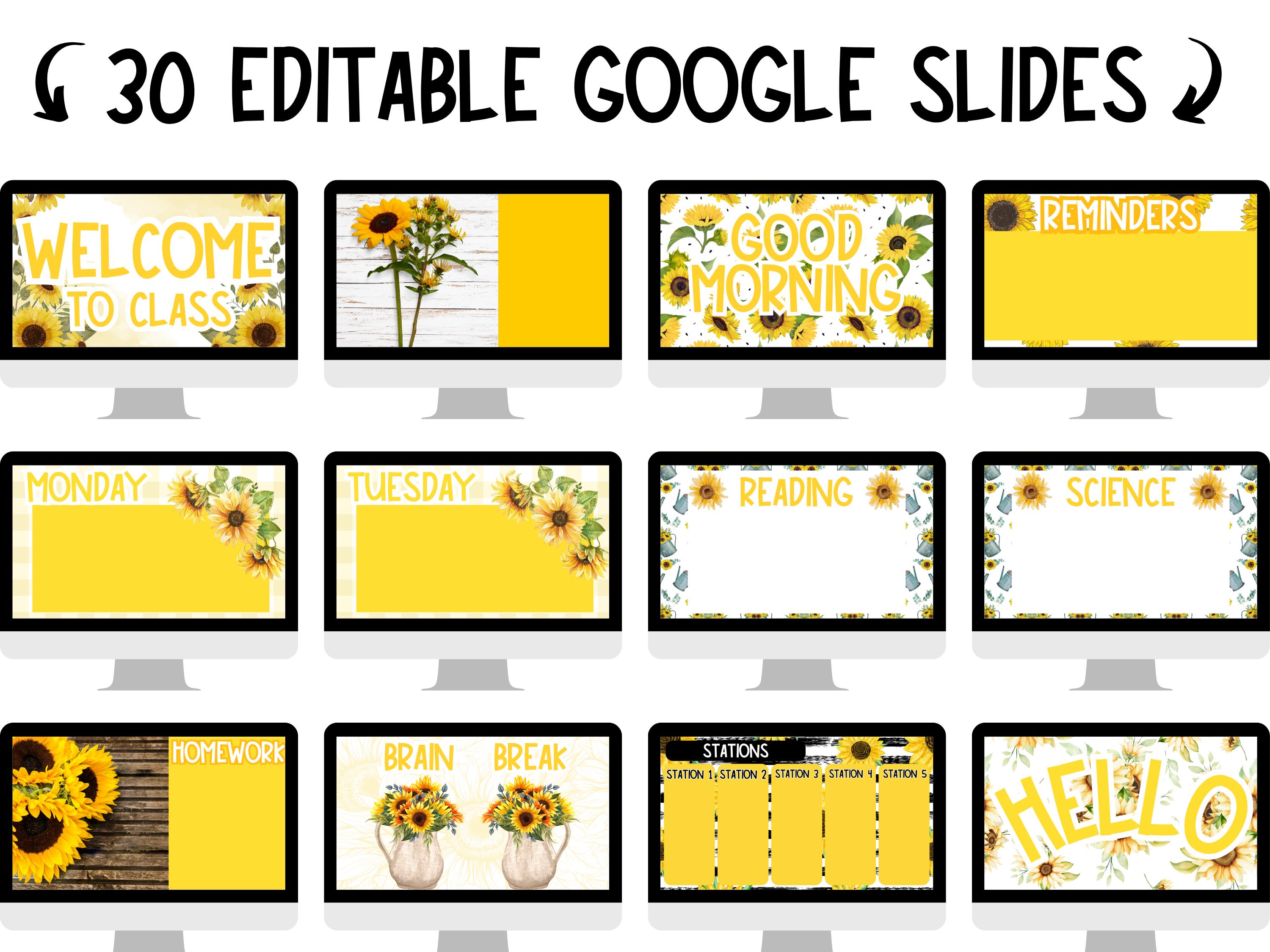 Sunflower Bulletin Board Bundle | Editable Classroom Decor | Bright ...