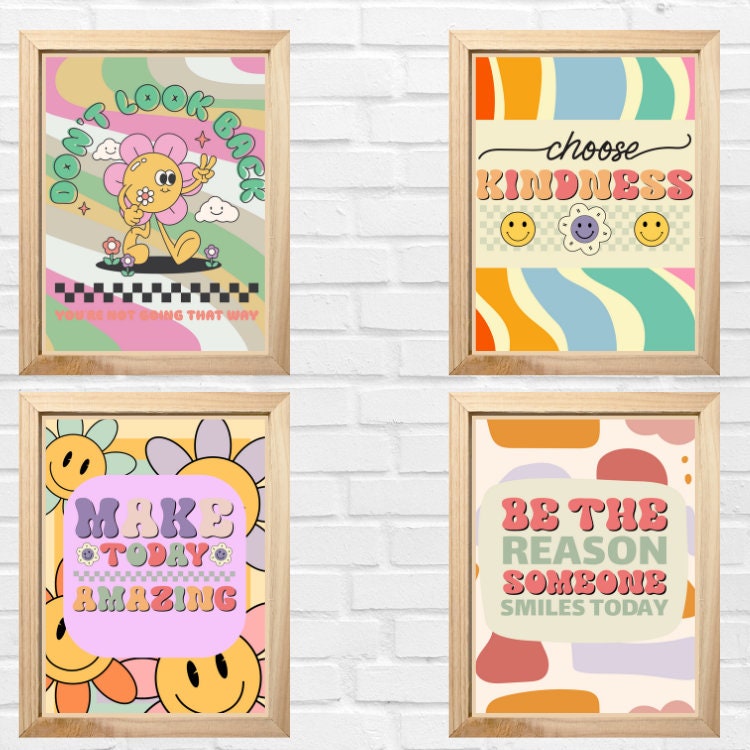 Retro Classroom Inspirational Posters Set of 10 'be the Reason Somone ...