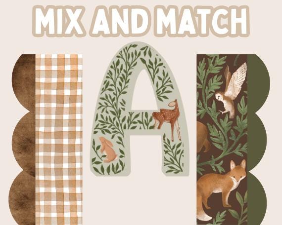 Woodlands Bulletin Board Letters and Borders L Woodlands Door Decor L ...