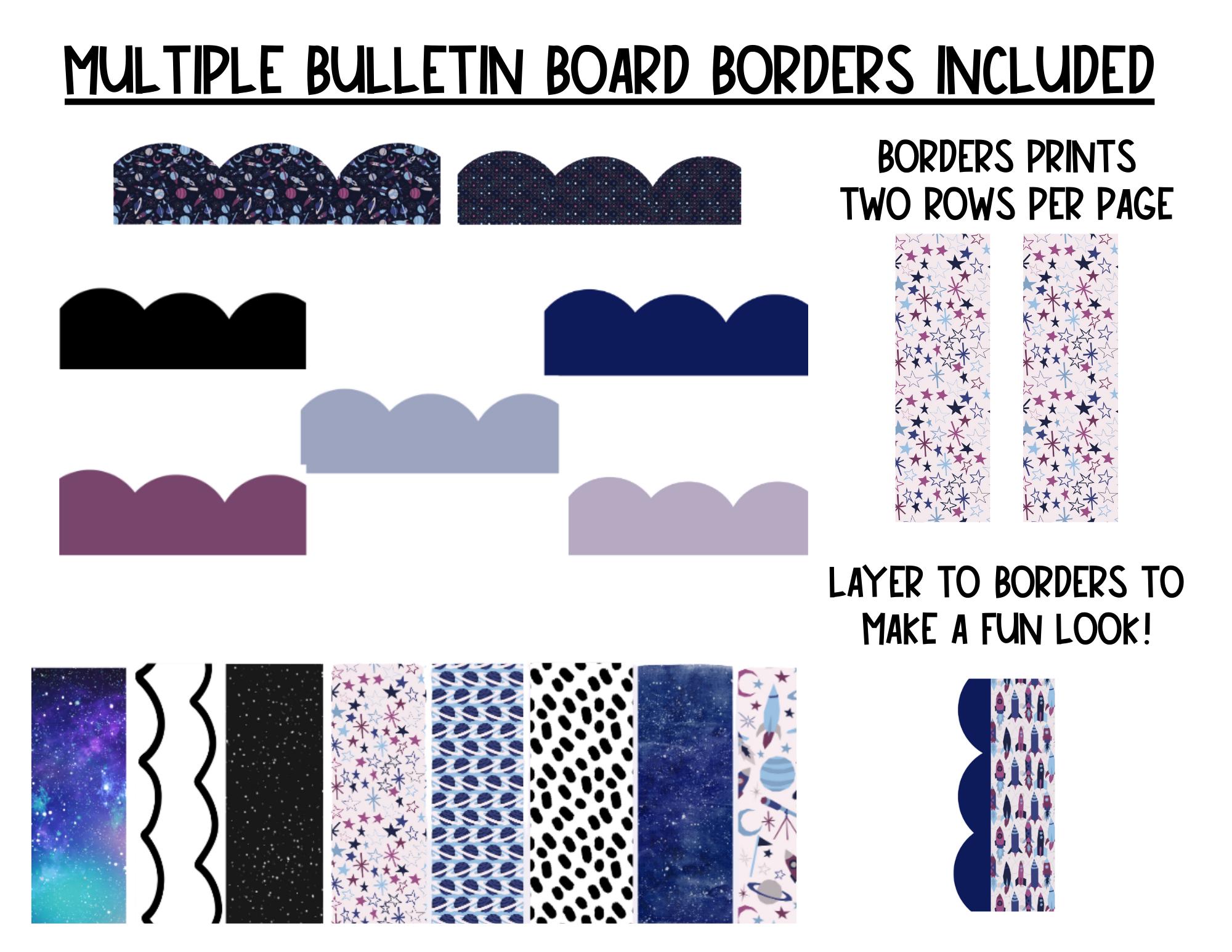 Space Classroom Bulletin Board Bundle | Outer Space Bulletin Board Kit ...
