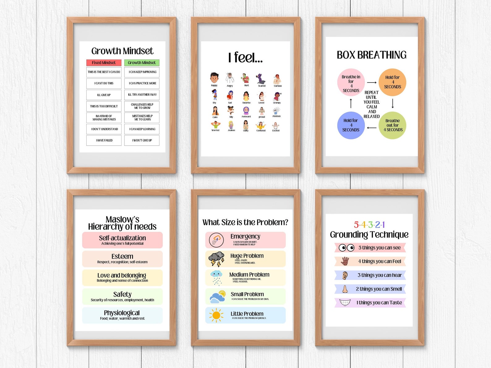 24 Calming Corner Classroom Retro Calm Down Printable Decor Wall Art ...