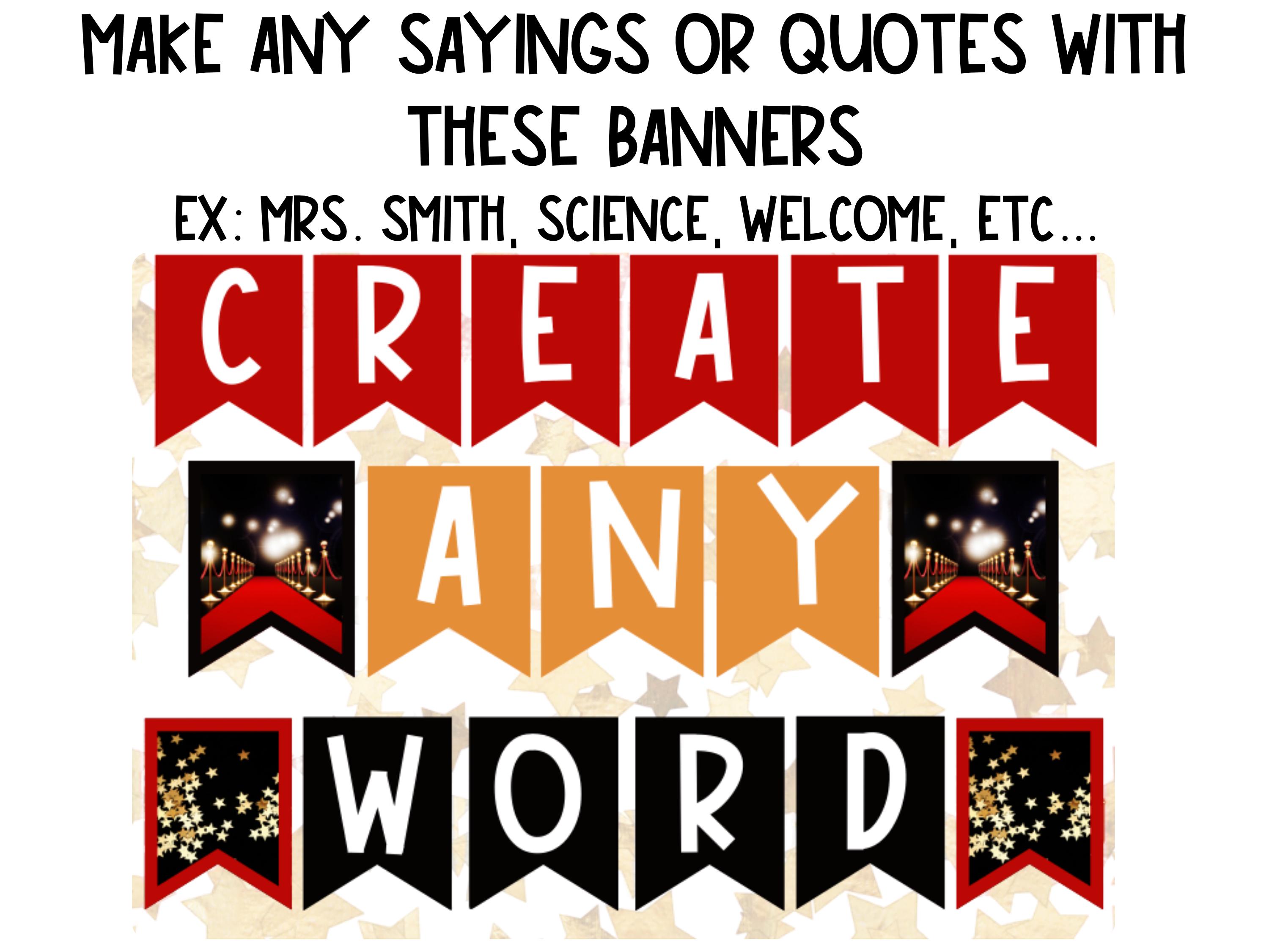 Hollywood Bulletin Board Bundle | Editable Classroom Decor | Movie ...