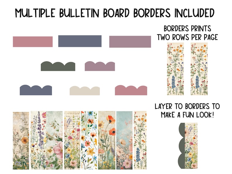 Wildflower Bulletin Board Bundle | Editable Classroom Decor | Floral ...