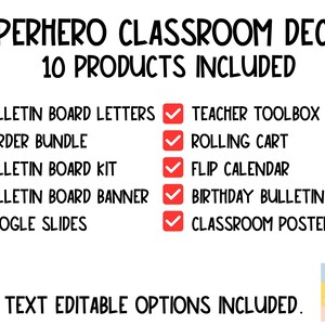 Superhero Bulletin Board Bundle | Editable Classroom Decor | Printable ...