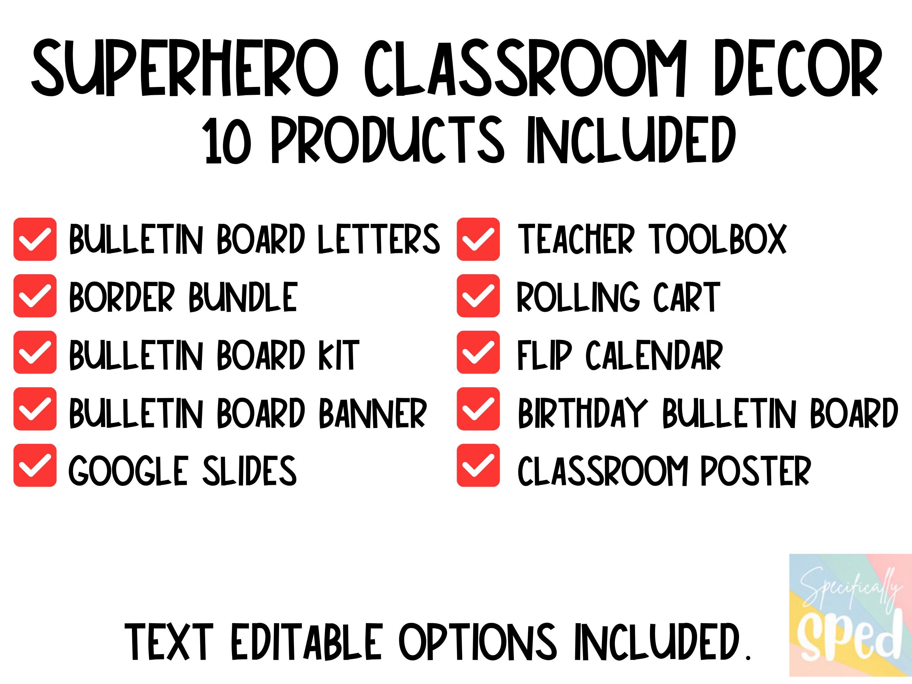 Superhero Bulletin Board Bundle | Editable Classroom Decor | Printable ...