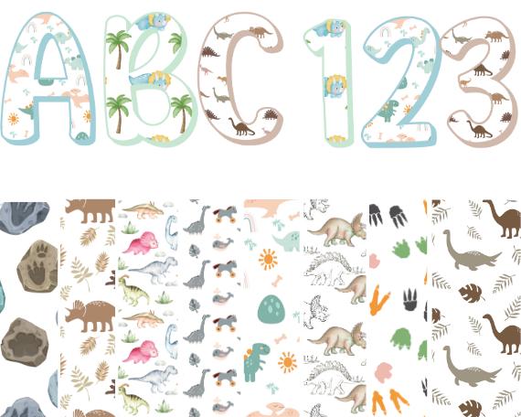 Dinosaur Bulletin Board Letters and Borders L Dinosaur Door Decor L ...