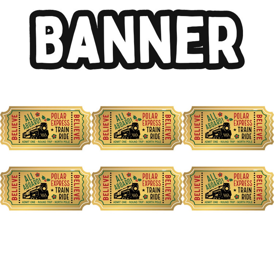 Christmas Polar Express Bulletin Board Kit Polar Express Christmas Door ...