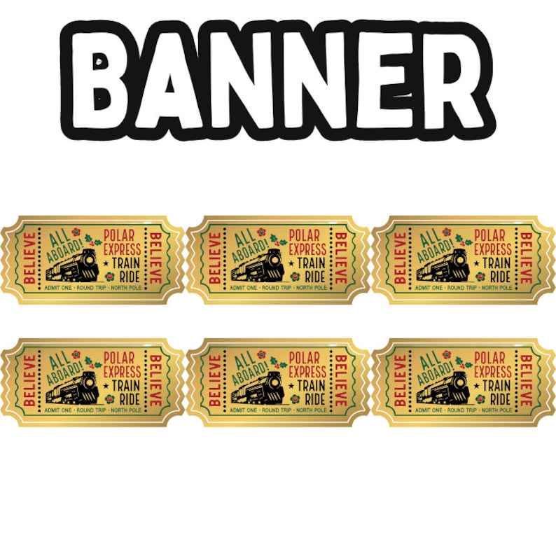 Christmas Polar Express Bulletin Board Kit Polar Express Christmas Door ...