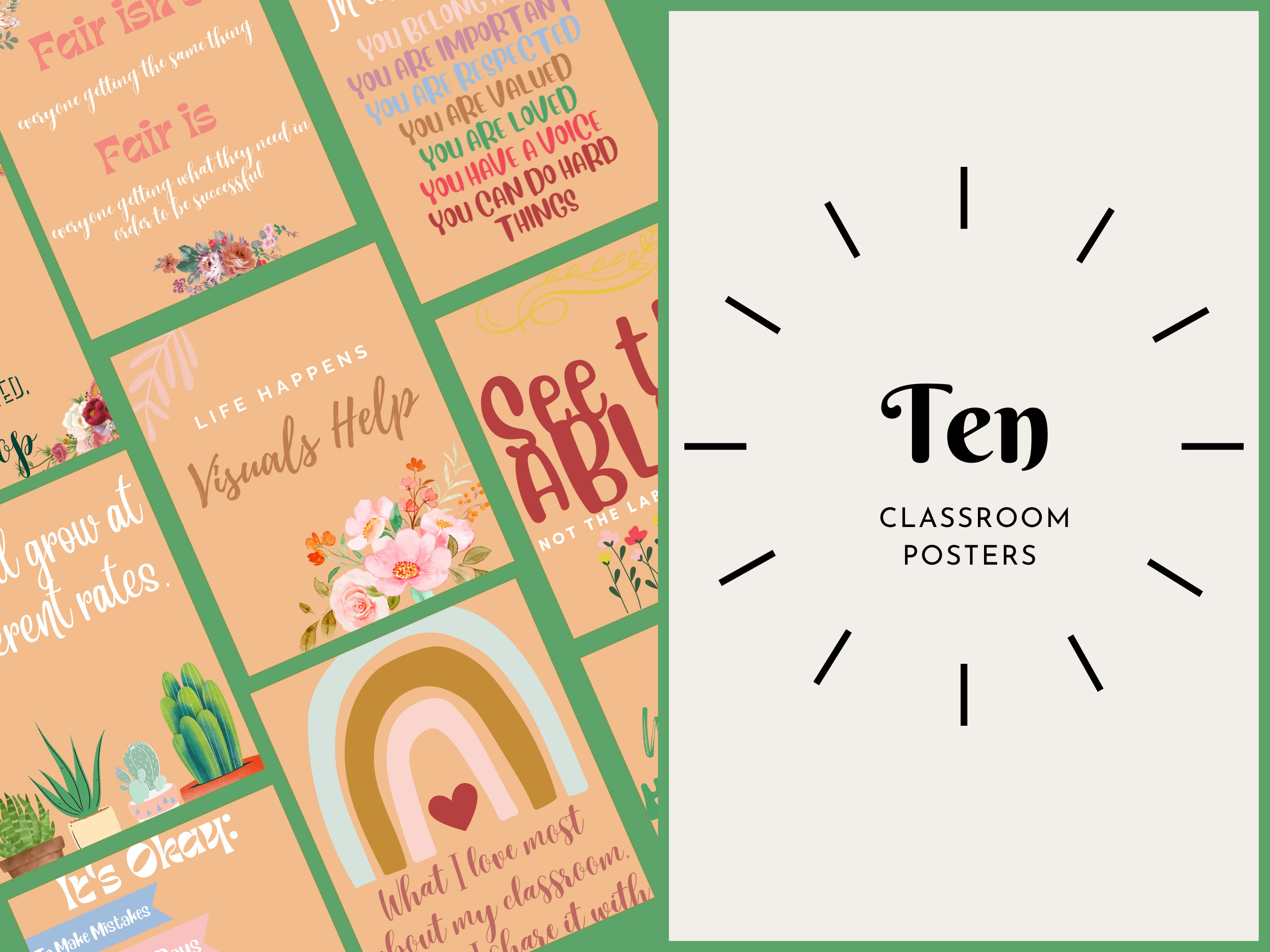 Special Education Classroom Poster Bundle L Boho Decor for - Etsy
