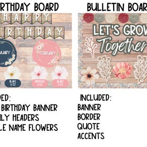 Wildflower Bulletin Board Bundle | Editable Classroom Decor | Floral ...