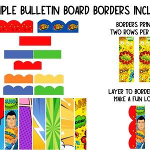 Superhero Bulletin Board Bundle | Editable Classroom Decor | Printable ...