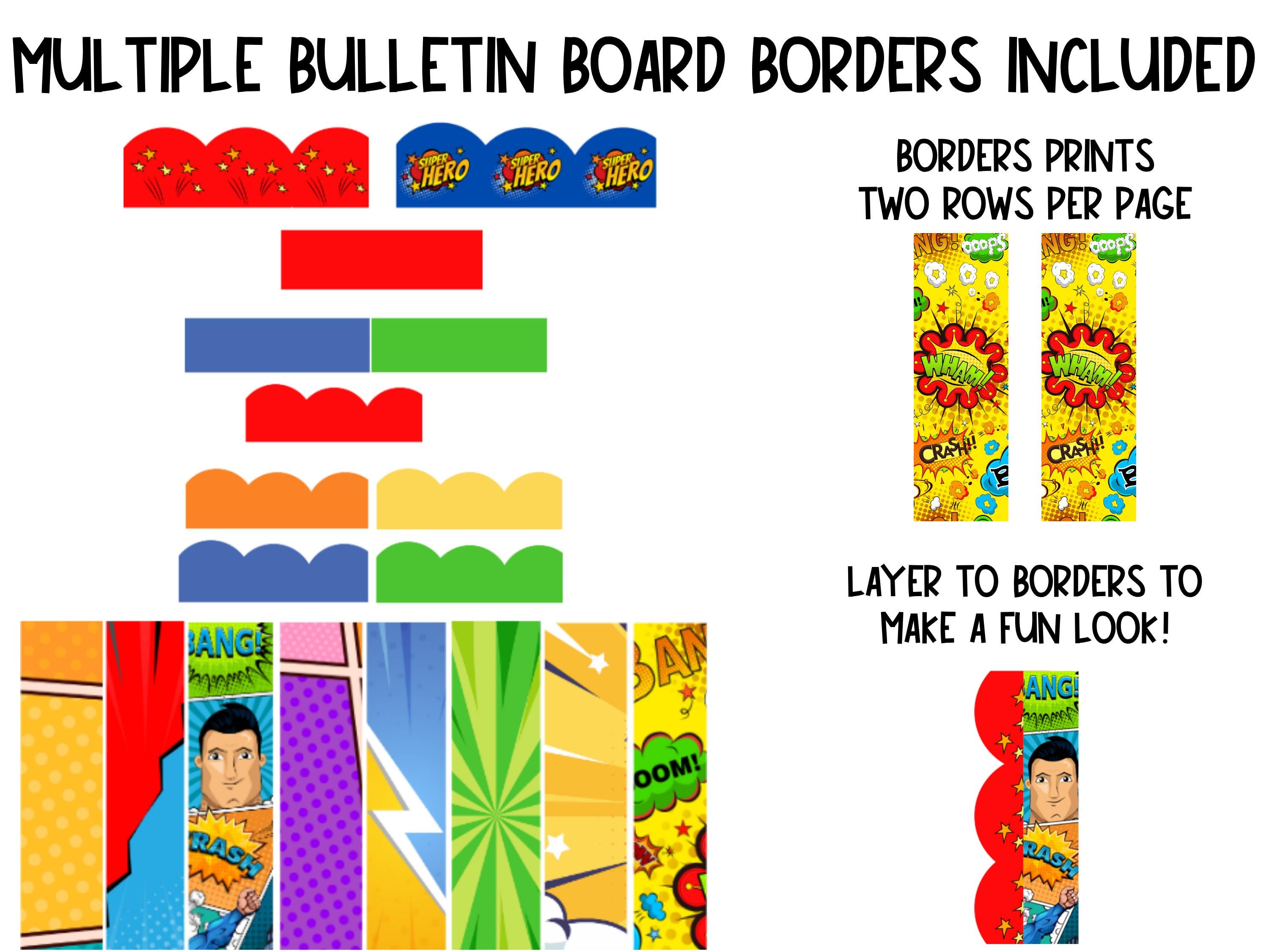 Superhero Bulletin Board Bundle | Editable Classroom Decor | Printable ...