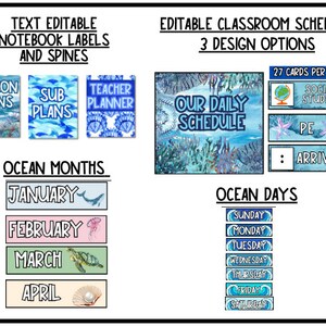 Ocean Themed Classroom Decor Bundle L Coastal Themed Classroom Decor ...