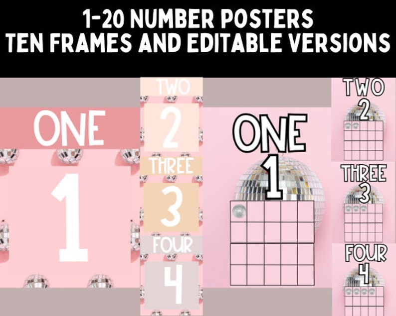 Retro Editable Classroom Math Posters L Groovy Posters for Classroom ...