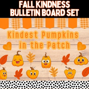 Fall Bulletin Board Kit L Kindness Class Decor L Pumpkin Fall Classroom ...