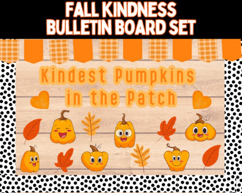 Fall Bulletin Board Kit L Kindness Class Decor L Pumpkin Fall Classroom ...
