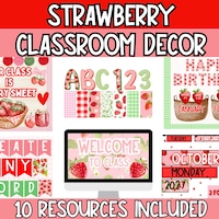 Desk Plates Strawberry Classroom Decor. Strawberry Printable Student ...