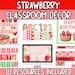 Strawberry Bulletin Board Bundle | Editable Strawberry Classroom Decor ...