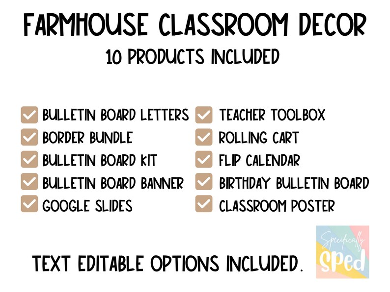 Farmhouse Classroom Decor Bundle | Editable Farmhouse Theme L Rustic ...
