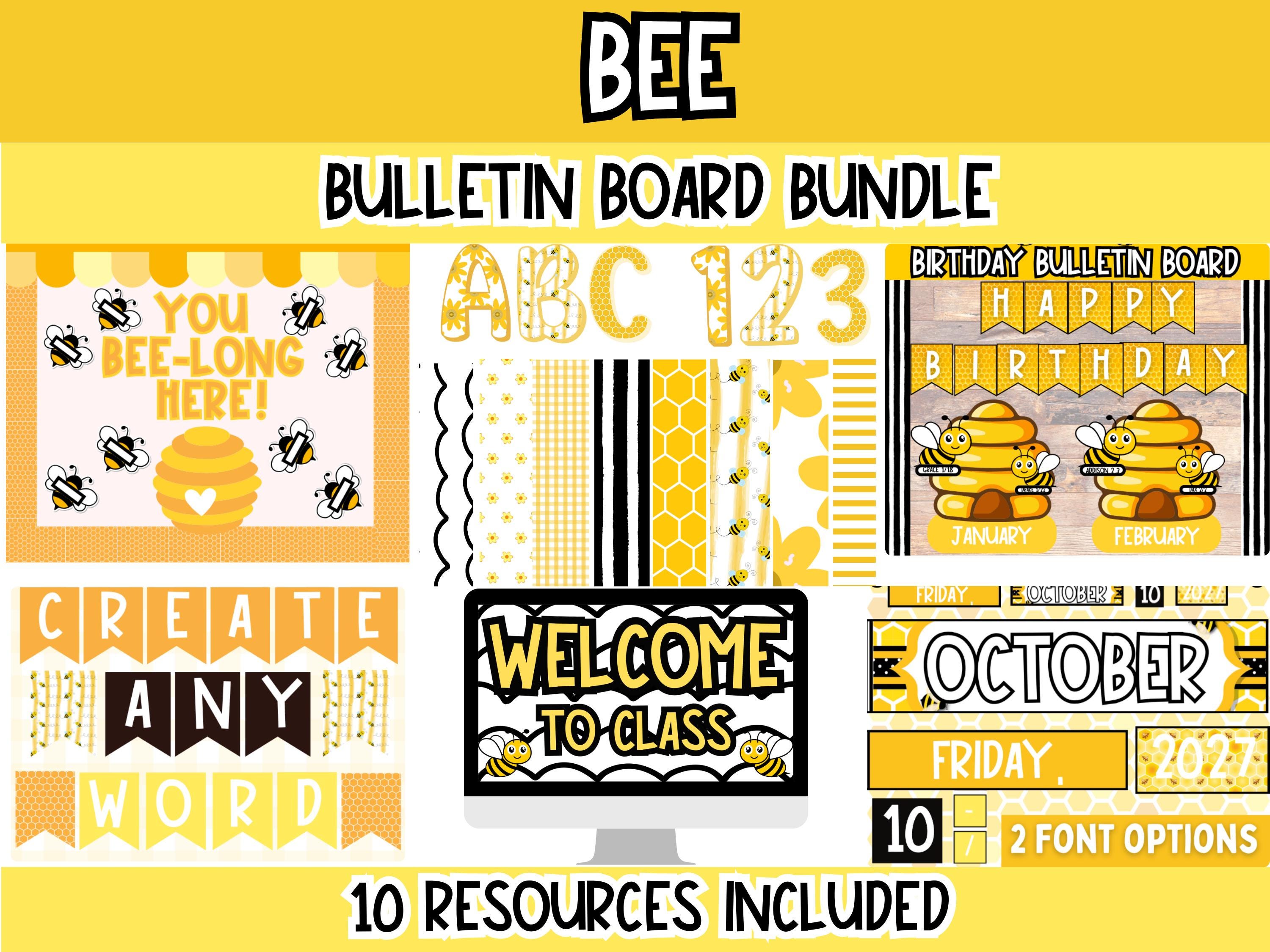Bee-themed Bulletin Board Bundle | Busy Bee Classroom Decor | Editable ...
