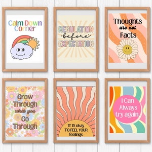 24 Calming Corner Classroom Retro Calm Down Printable Decor Wall Art ...