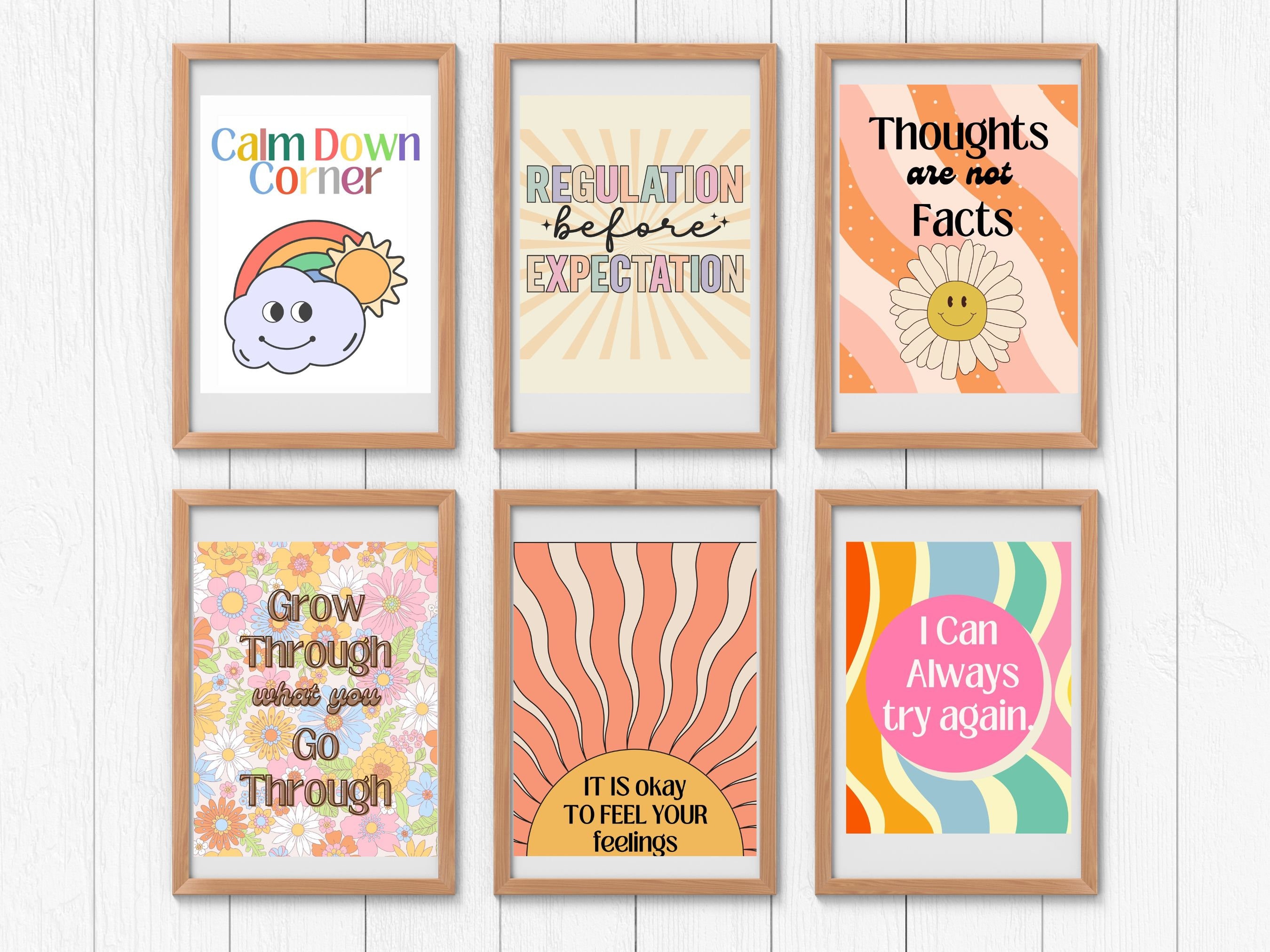 24 Calming Corner Classroom Retro Calm Down Printable Decor Wall Art ...