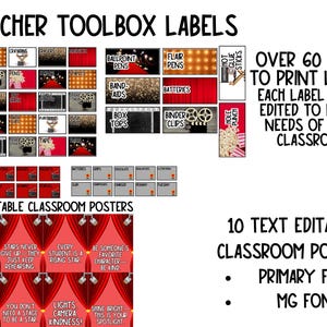 Hollywood Bulletin Board Bundle | Editable Classroom Decor | Movie ...