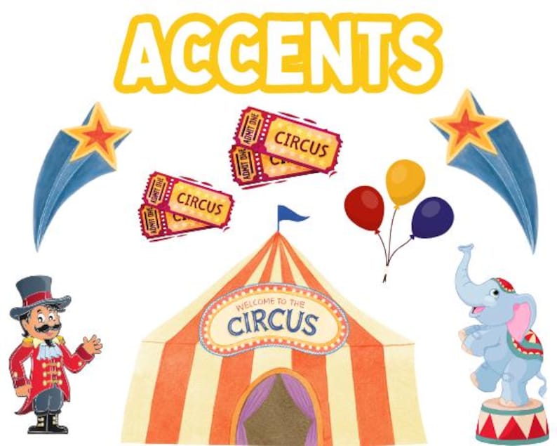 Circus Bulletin Board Kit L Circus Bulletin Board Set L Circus ...