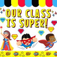 Superhero Calendar Month and Days PRINTABLE Classroom Bulletin ...