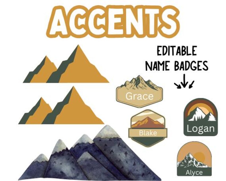 Mountain Bulletin Board Kit L Mountain Bulletin Board Set L Mountain ...