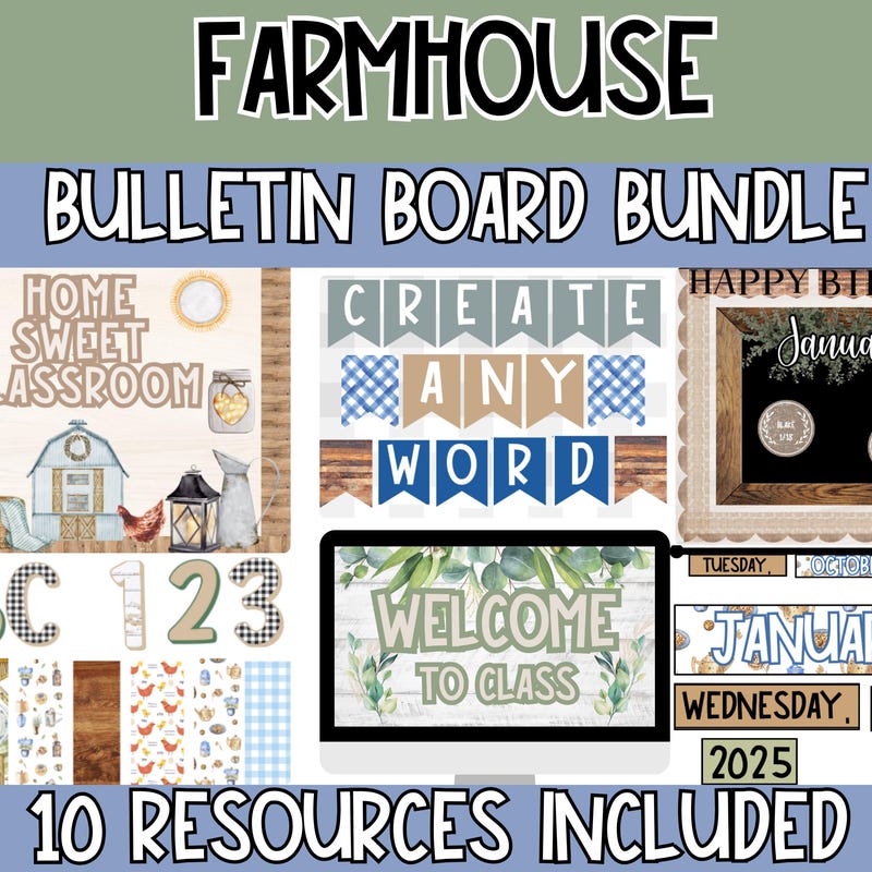 Farmhouse Classroom Decor - Etsy