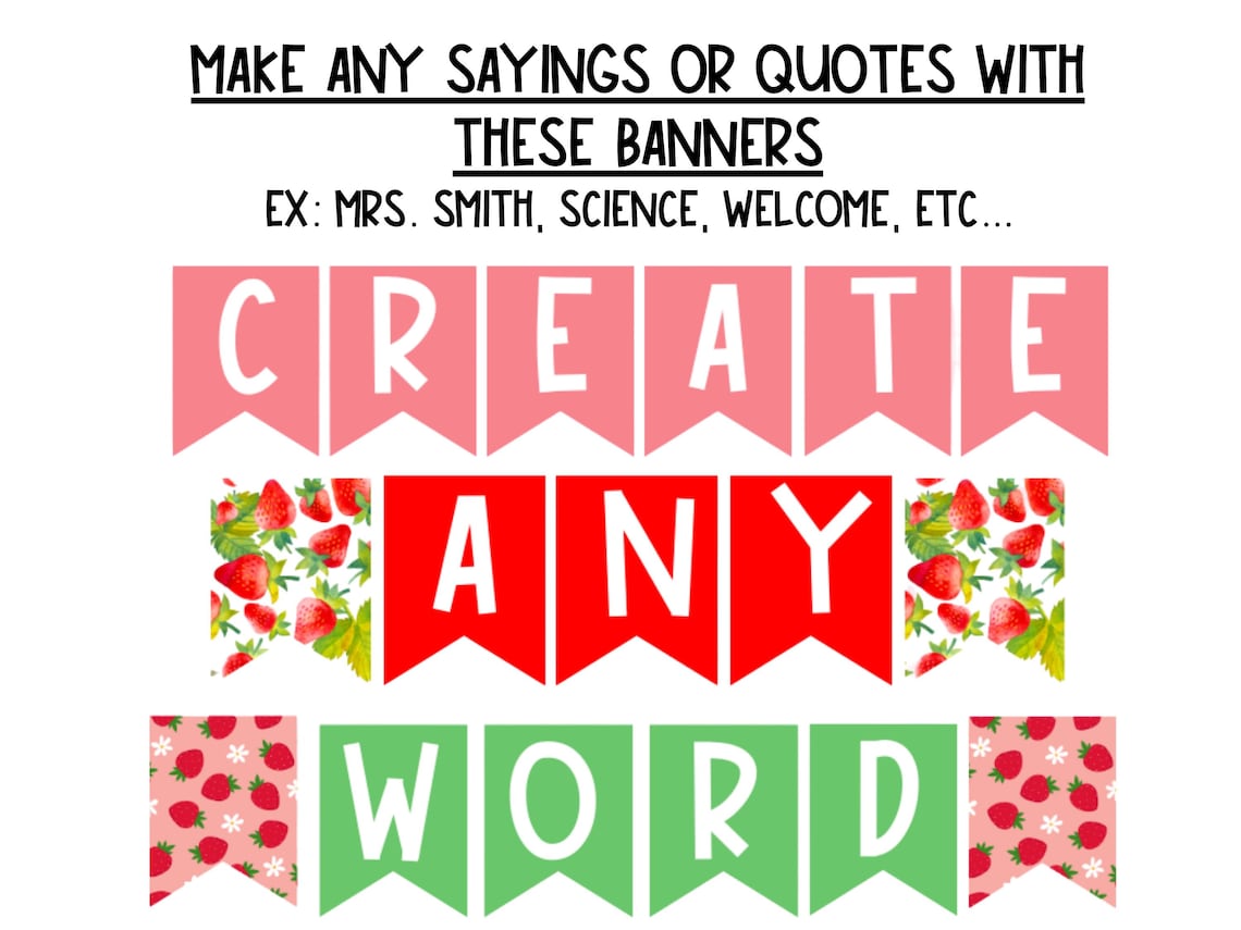 Strawberry Bulletin Board Bundle | Editable Strawberry Classroom Decor ...