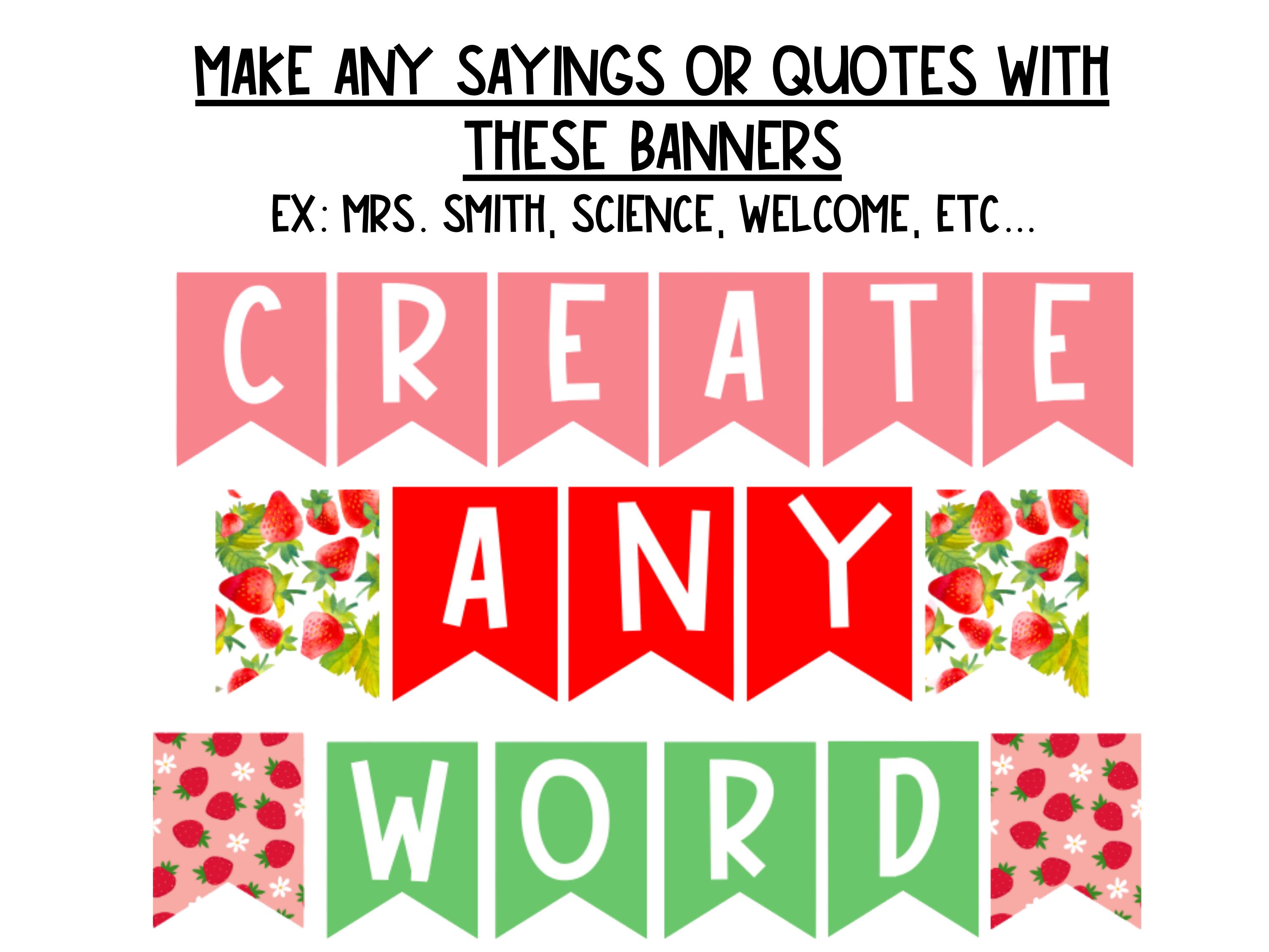 Strawberry Bulletin Board Bundle | Editable Strawberry Classroom Decor ...