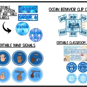 Ocean Themed Classroom Decor Bundle L Coastal Themed Classroom Decor ...