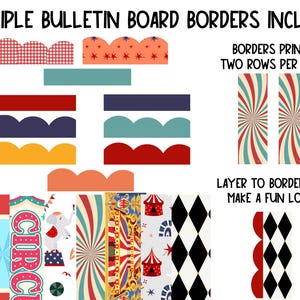 Circus Bulletin Board Bundle | Editable Classroom Decor | Big Top Theme ...