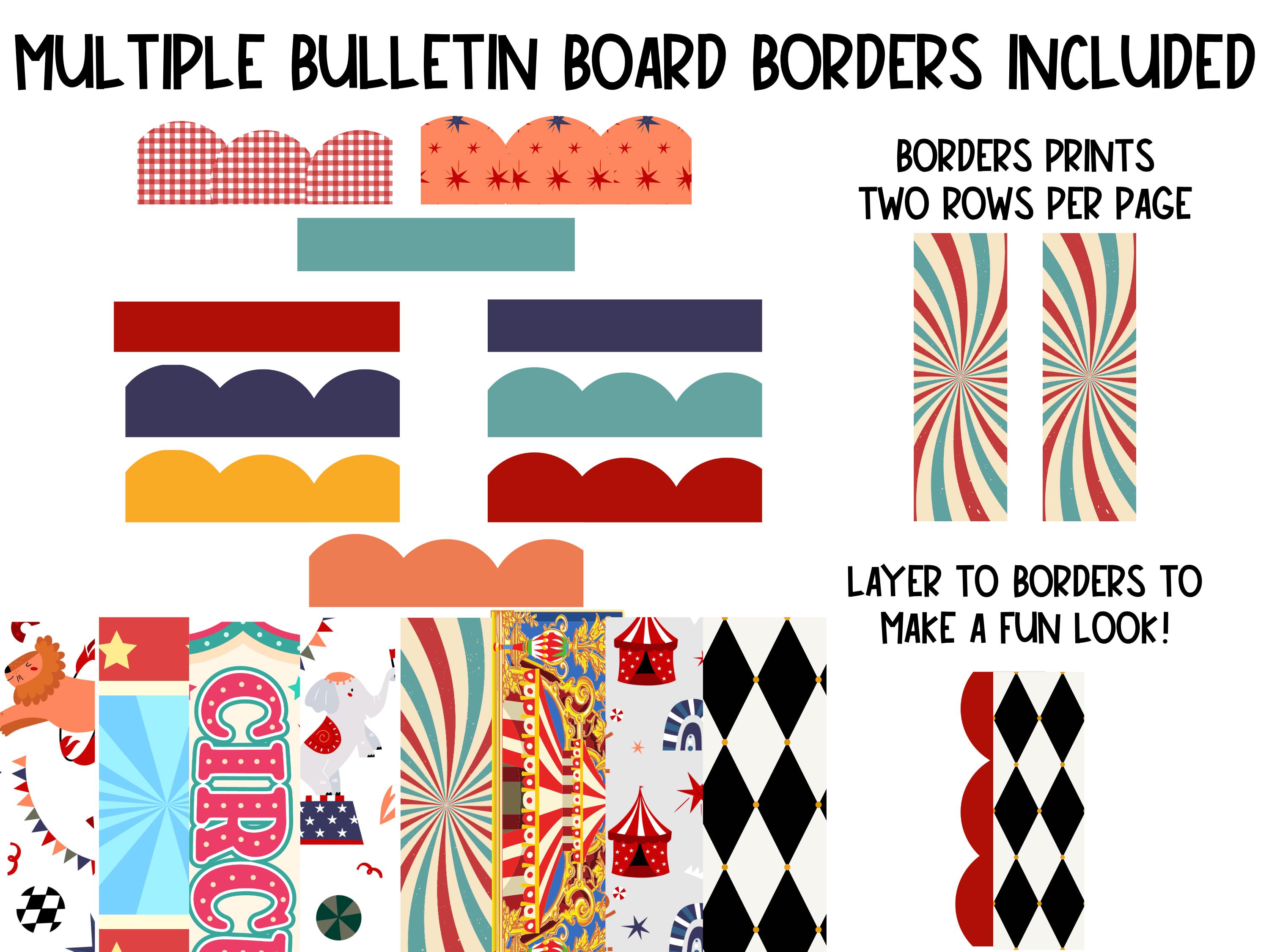Circus Bulletin Board Bundle | Editable Classroom Decor | Big Top Theme ...