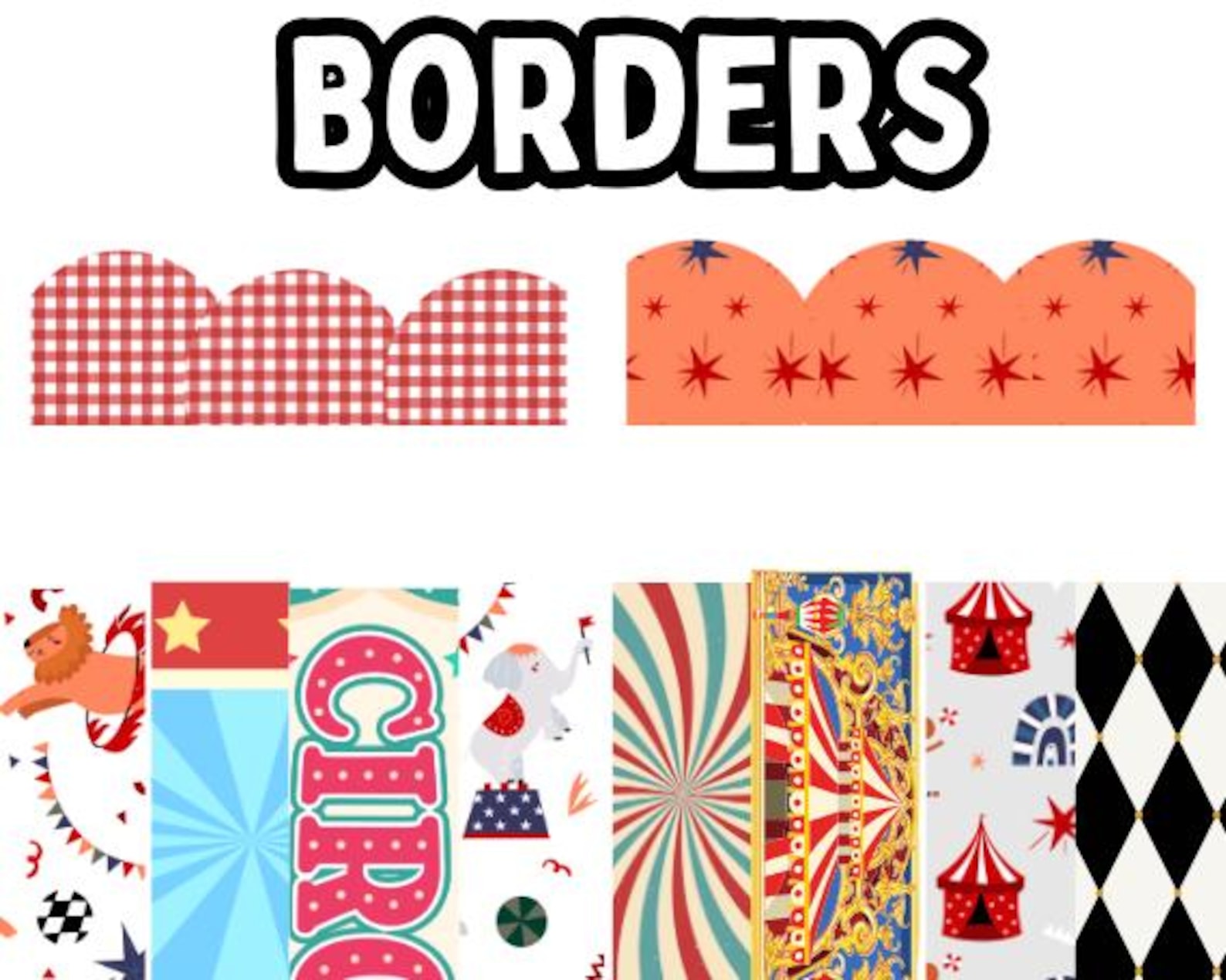Circus Bulletin Board Letters and Borders L Circus Door Decor L Circus ...
